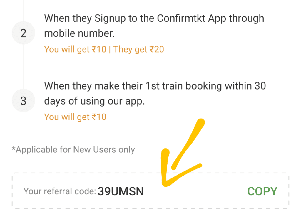 Confirmtkt Referral Code Is "39UMSN". Free ₹20 On Signup