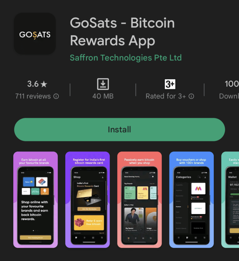 GoSats Referral Code Is "GSNA5165". Free 2k Sats