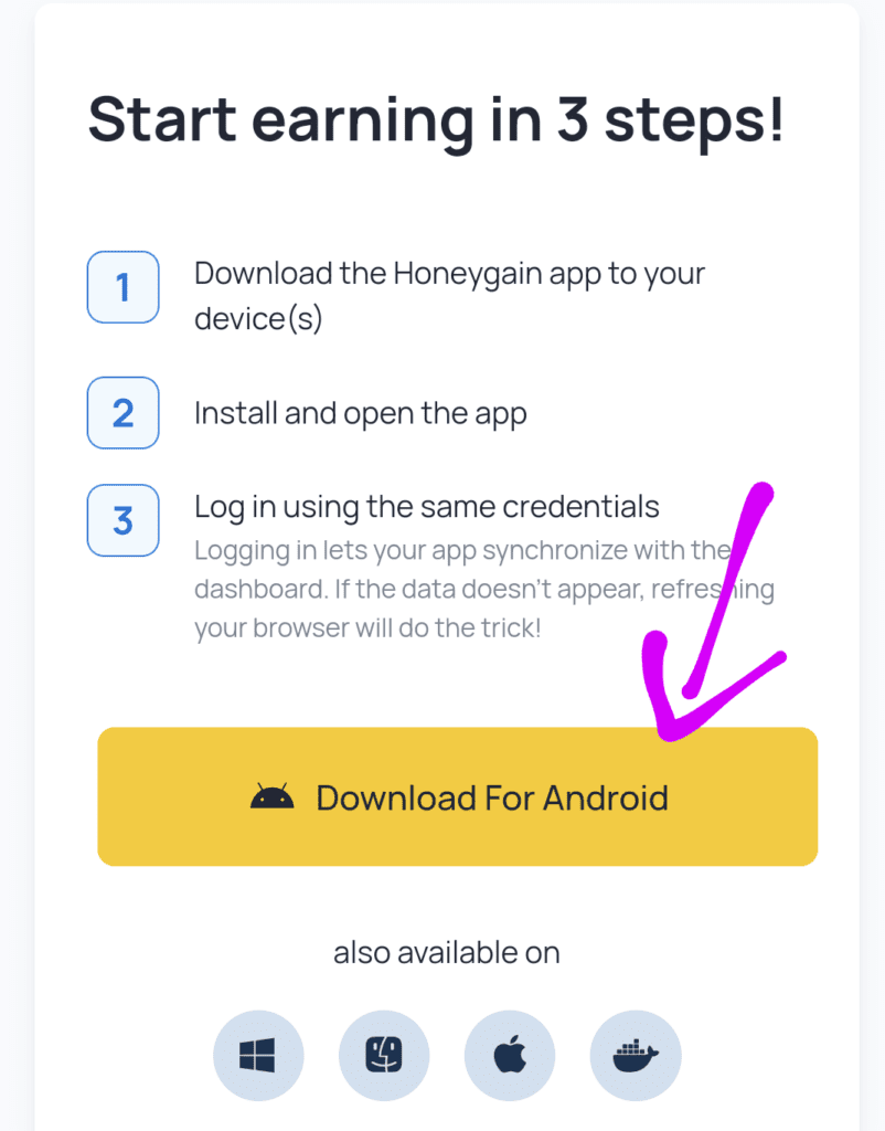 Honeygain Referral Code "MNADHC2B1A". Free $5 & Earn