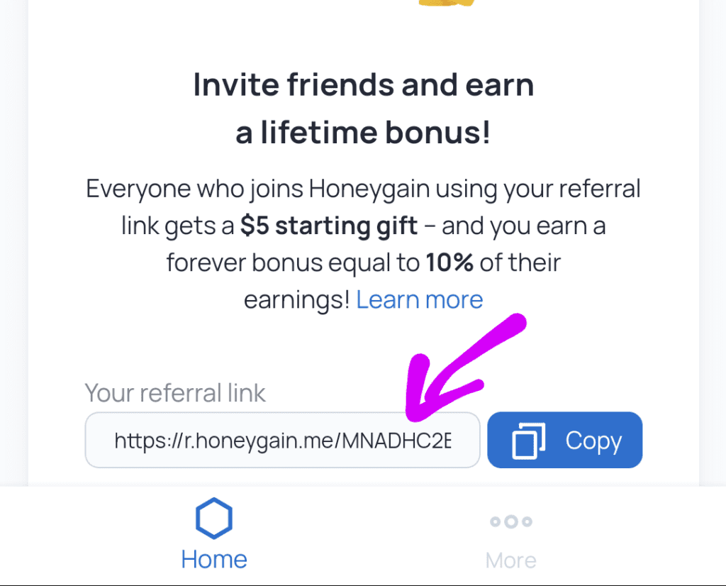 Honeygain Referral Code "MNADHC2B1A". Free $5 & Earn