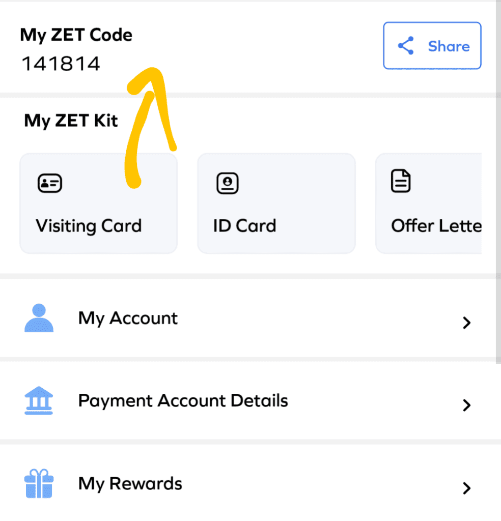 Zet Referral Code Is 141814. Sell, Refer, And Earn