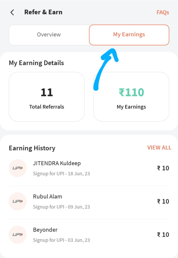 FreeCharge UPI Referral Code Is 73JCjw. Refer & Earn ₹10