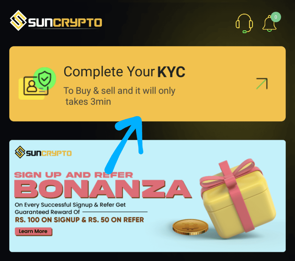 Sun Crypto Referral Code Is 1013658. Get ₹100 Bitcoin